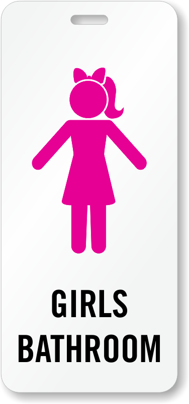 Girls Bathroom Hall Pass ID SKU BD 0682