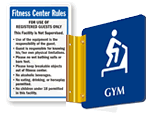 Fitness Room Signs & Gym Signs | Health Club Signs from MyDoorSign