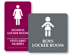 Locker Room Signs - Men and Women Locker Room Signs