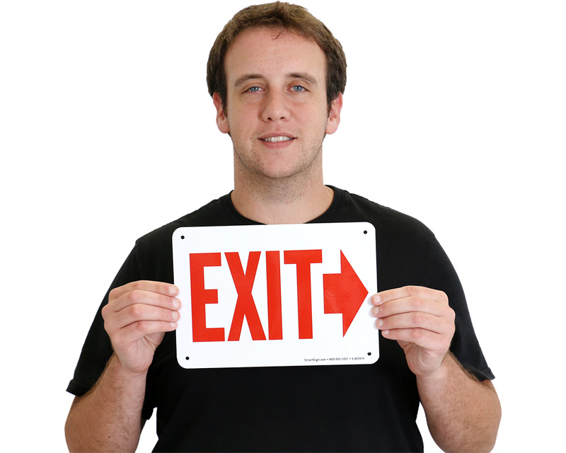 Directional Exit Signs With Arrows