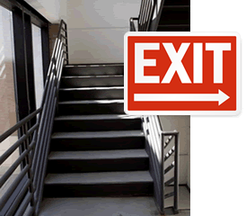 Directional Exit Signs With Arrows