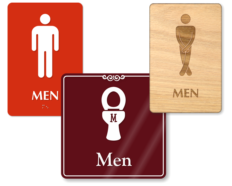 Mens Restroom Signs | Gentlemen Restroom Signs