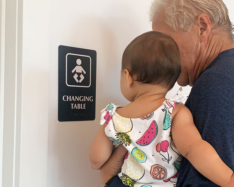 Diaper Station Bathroom Signs | Baby Changing Room Signs