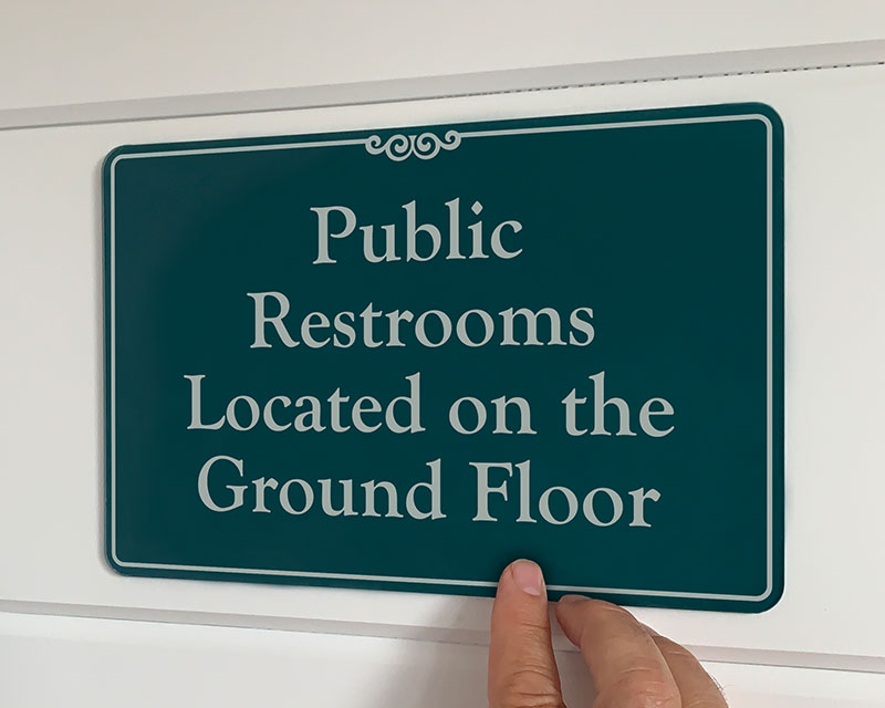 Custom Bathroom Signs | Designer Custom Bathroom Signs