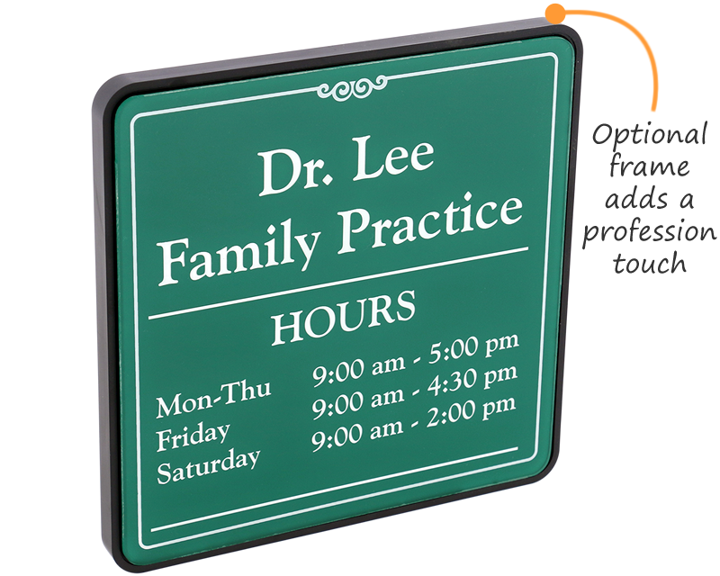 Custom ShowCase Door Signs