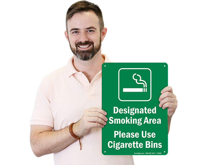 Designated Smoking Area Signs - Best Quality, Ready To Ship