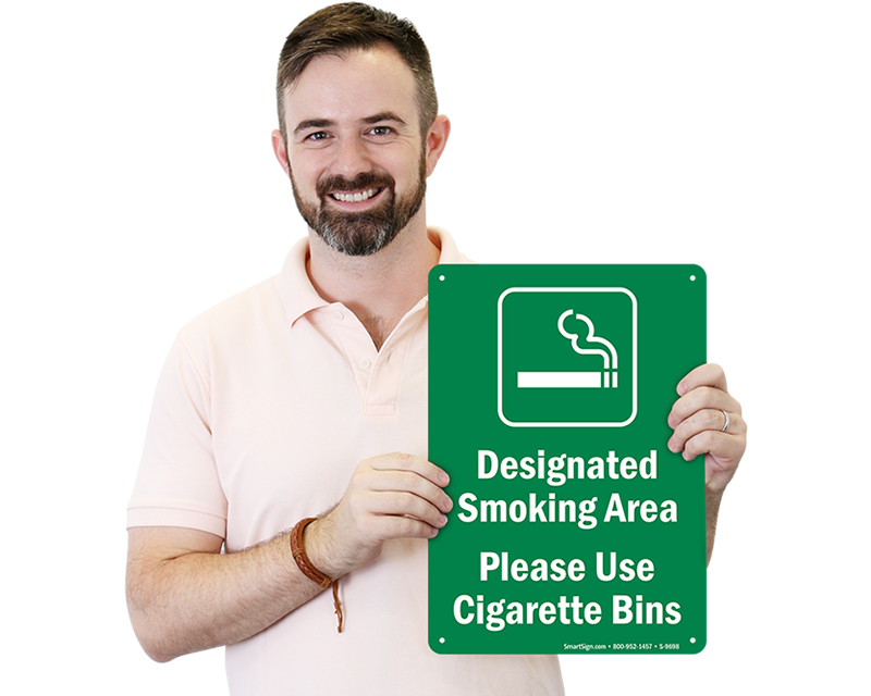 Designated Smoking Area Signs - Best Quality, Ready To Ship