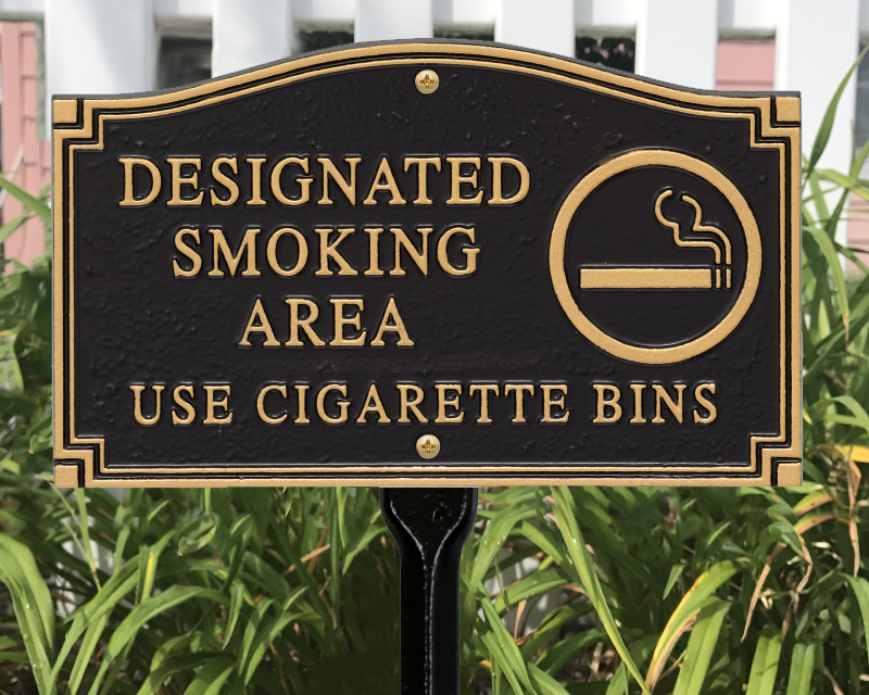 Designated Smoking Area Signs