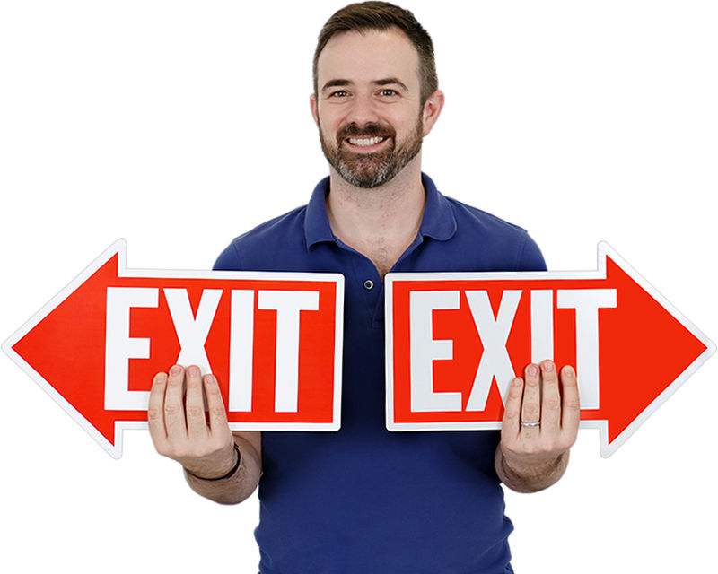 Directional Exit Signs With Arrows