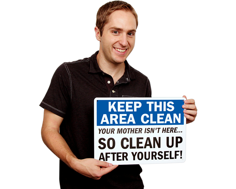 Funny Keep Clean Signs