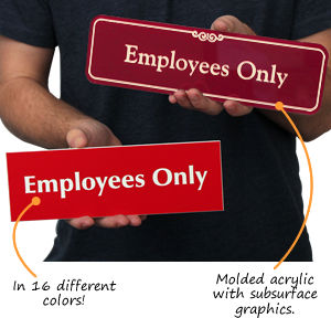 Employee Only Signs | Employees Only Signs