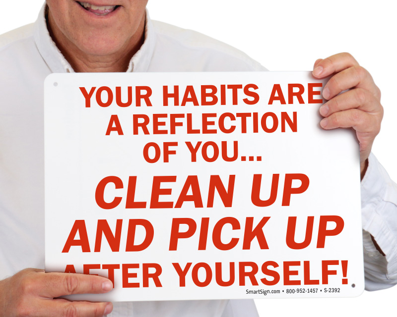 Closed For Cleaning Sign SmartSign Keep Area Clean Sign - 10x14 Inch ...