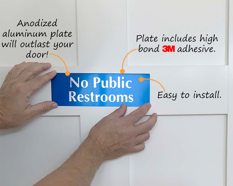 No Public Restroom Signs