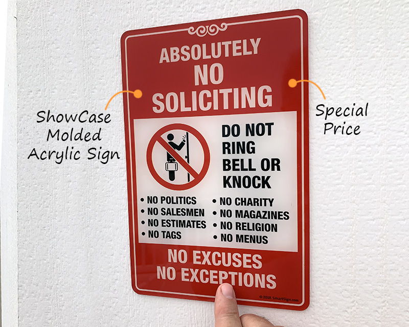 No Soliciting Door Signs | No Soliciting Signs for Door