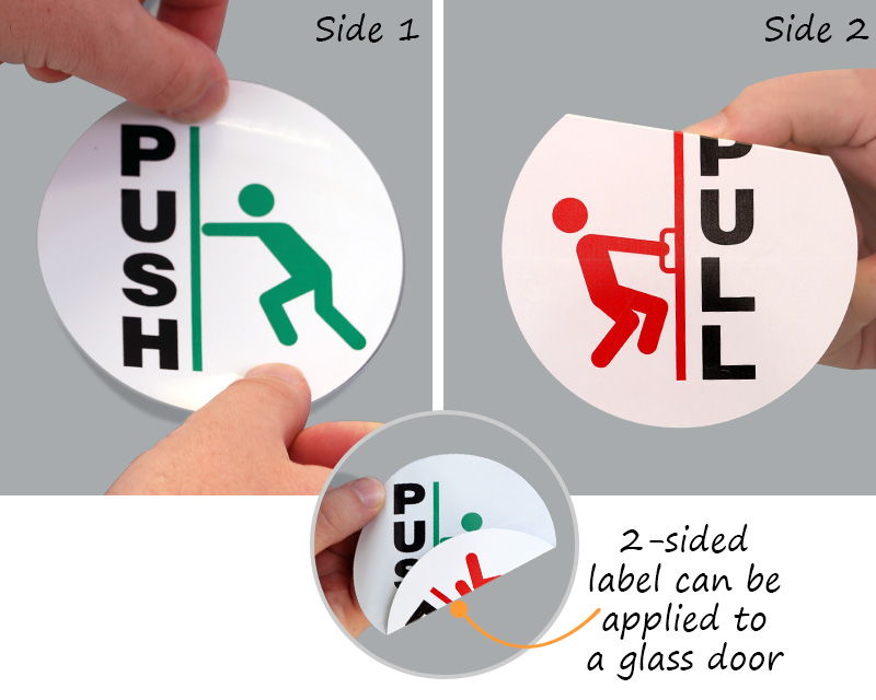 Push Pull Signs | Push Pull Door Signs and Labels
