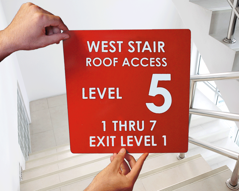 Roof Access Signs - Photoluminescent Signs & Emergency Signs