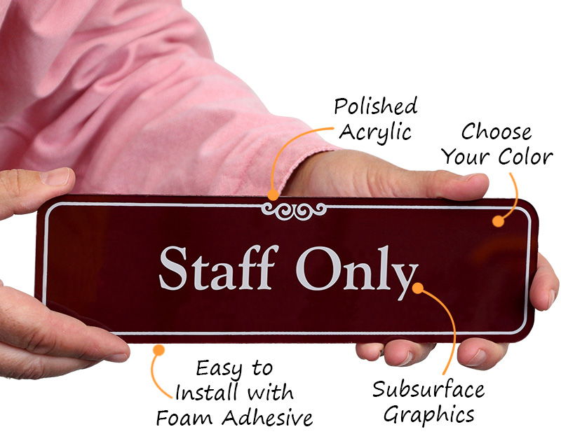 Staff Only Signs
