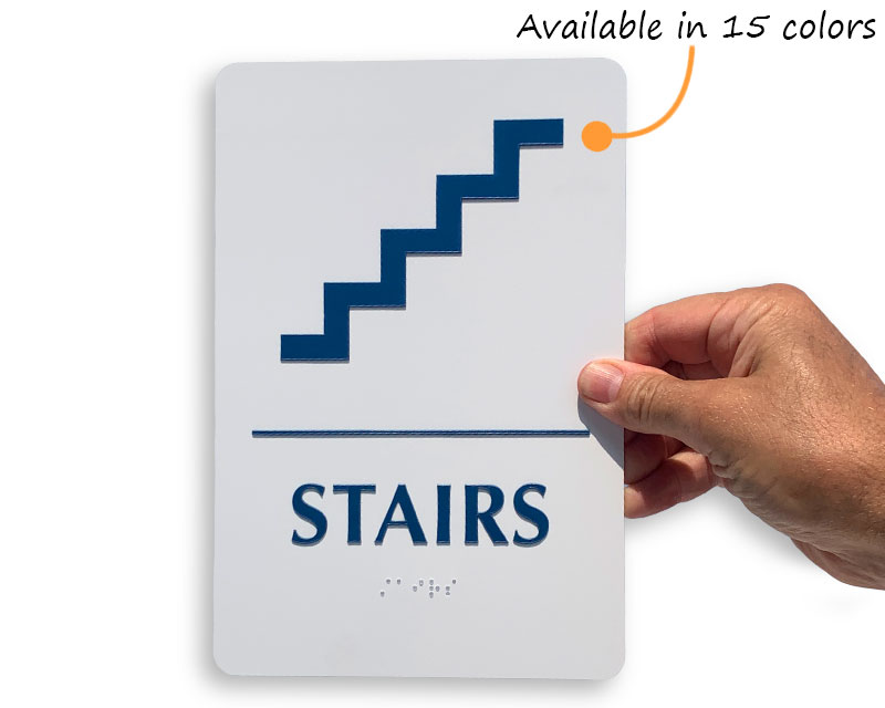Braille Stairs Signs | Braille Exit Stair Signs