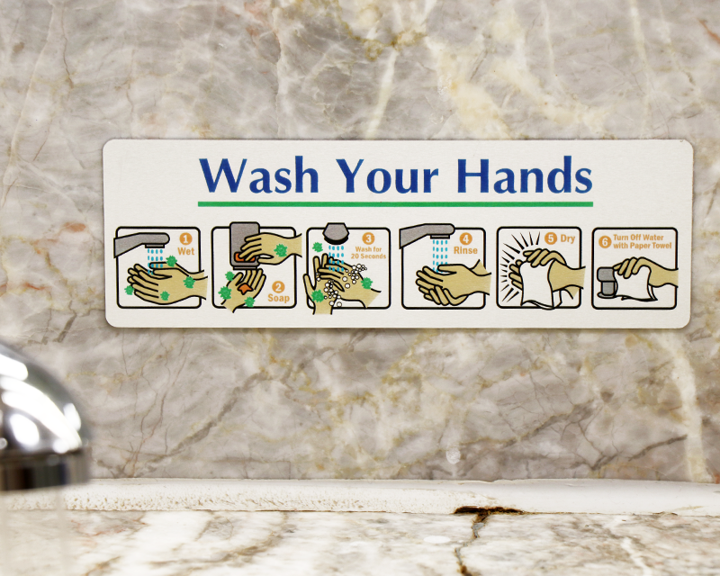 Hand Washing Instruction Signs