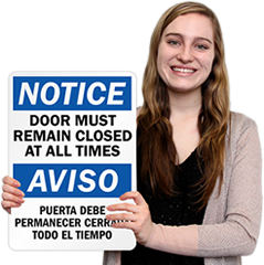 Bilingual Door Signs