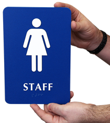 Staff Restroom Signs | California Staff Bathroom Signs