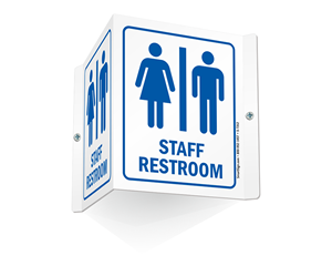 Staff Restroom Signs | California Staff Bathroom Signs