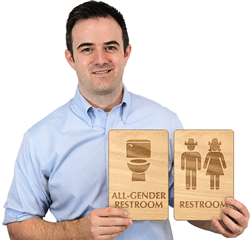 Wooden Restroom Signs | Wooden Bathroom Signs