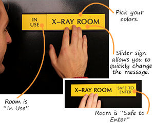 X-Ray Room Signs - Door Slider Signs for X-Ray Room