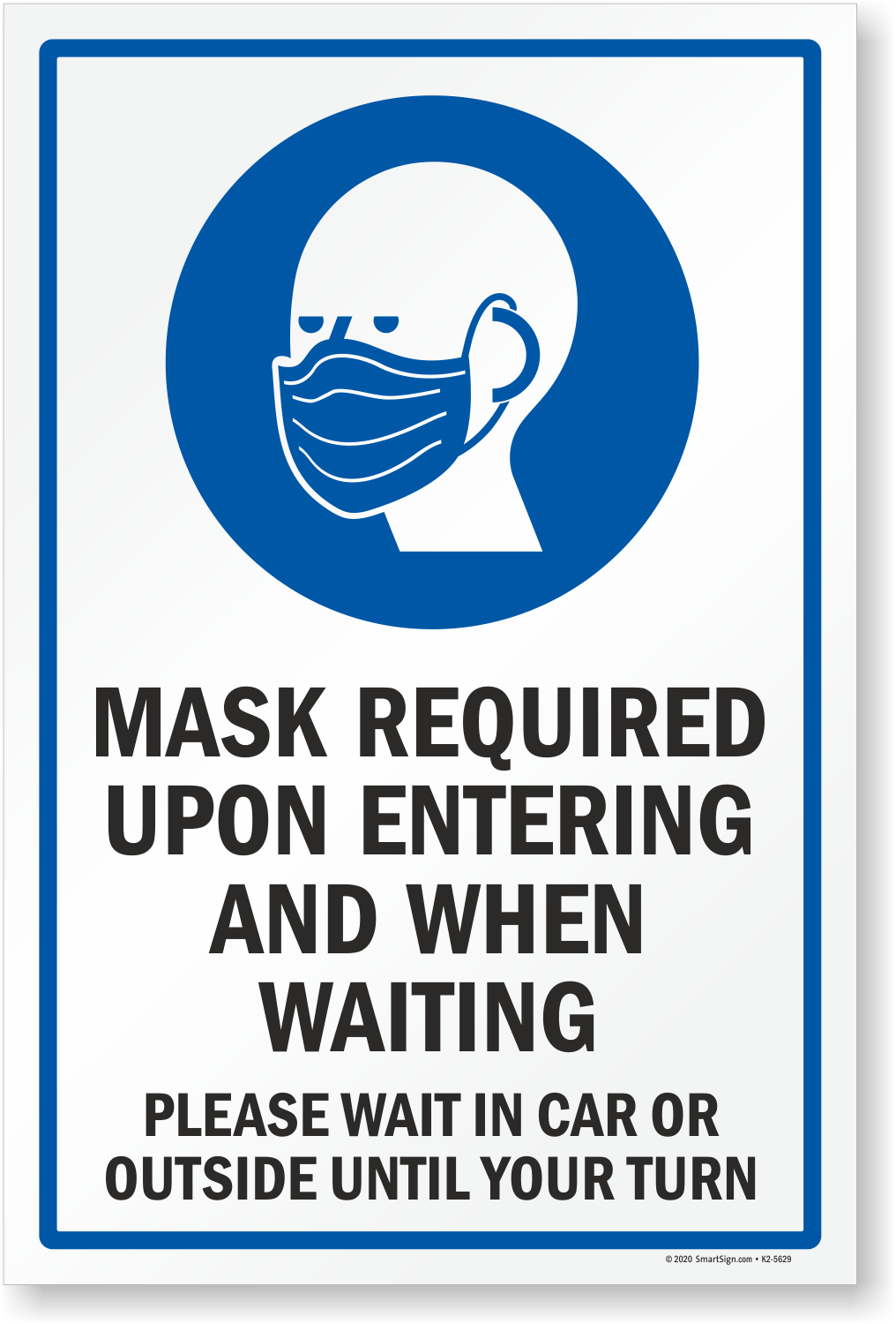 City of Los Angeles Face Covering Notice Sign