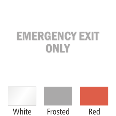 Die Cut Emergency Exit Only Glass Decal Labels, SKU: LB-1700