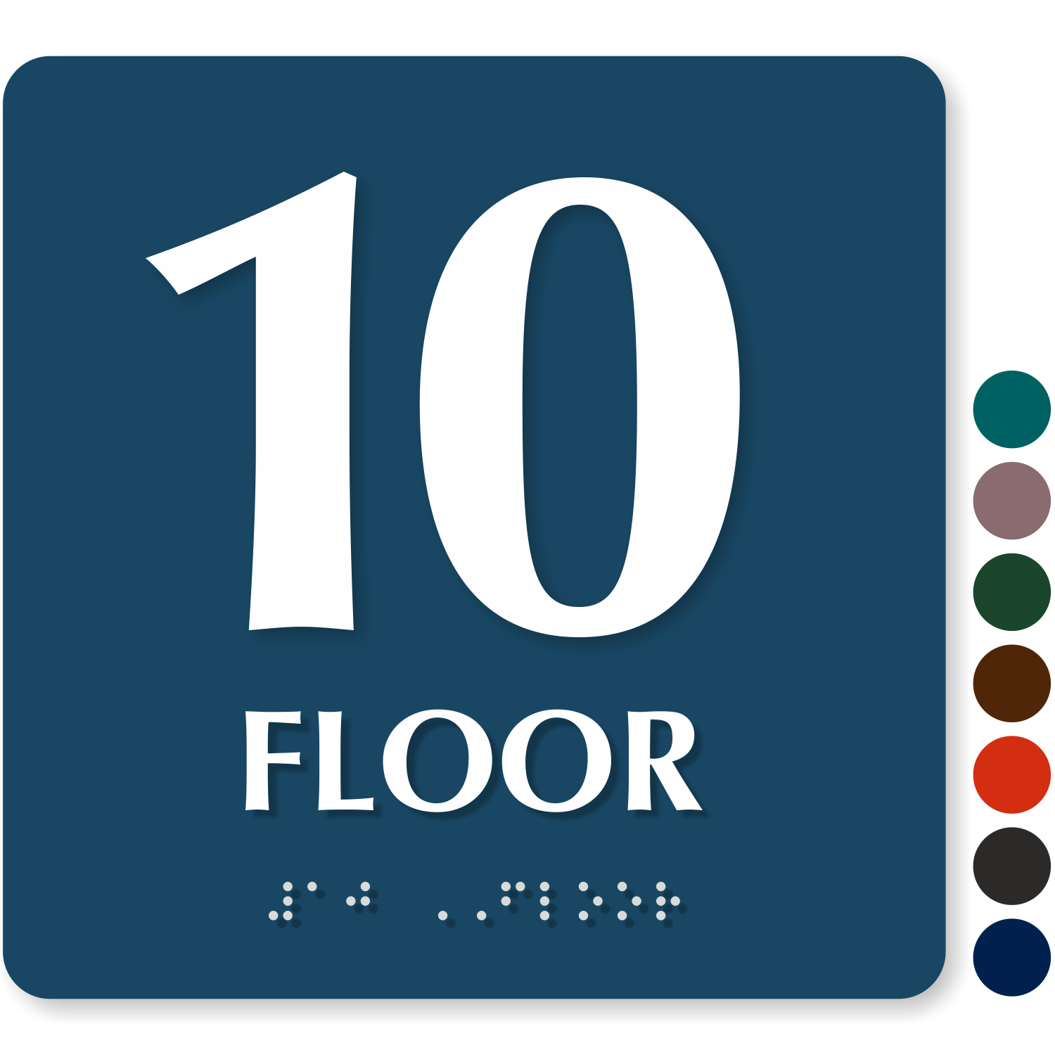 Floor Number Signs - Braille, Engraved,Glow in dark Stair Signs