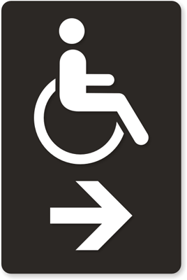 ISA Pictogram Wheelchair Sign, SKU: SE-1967