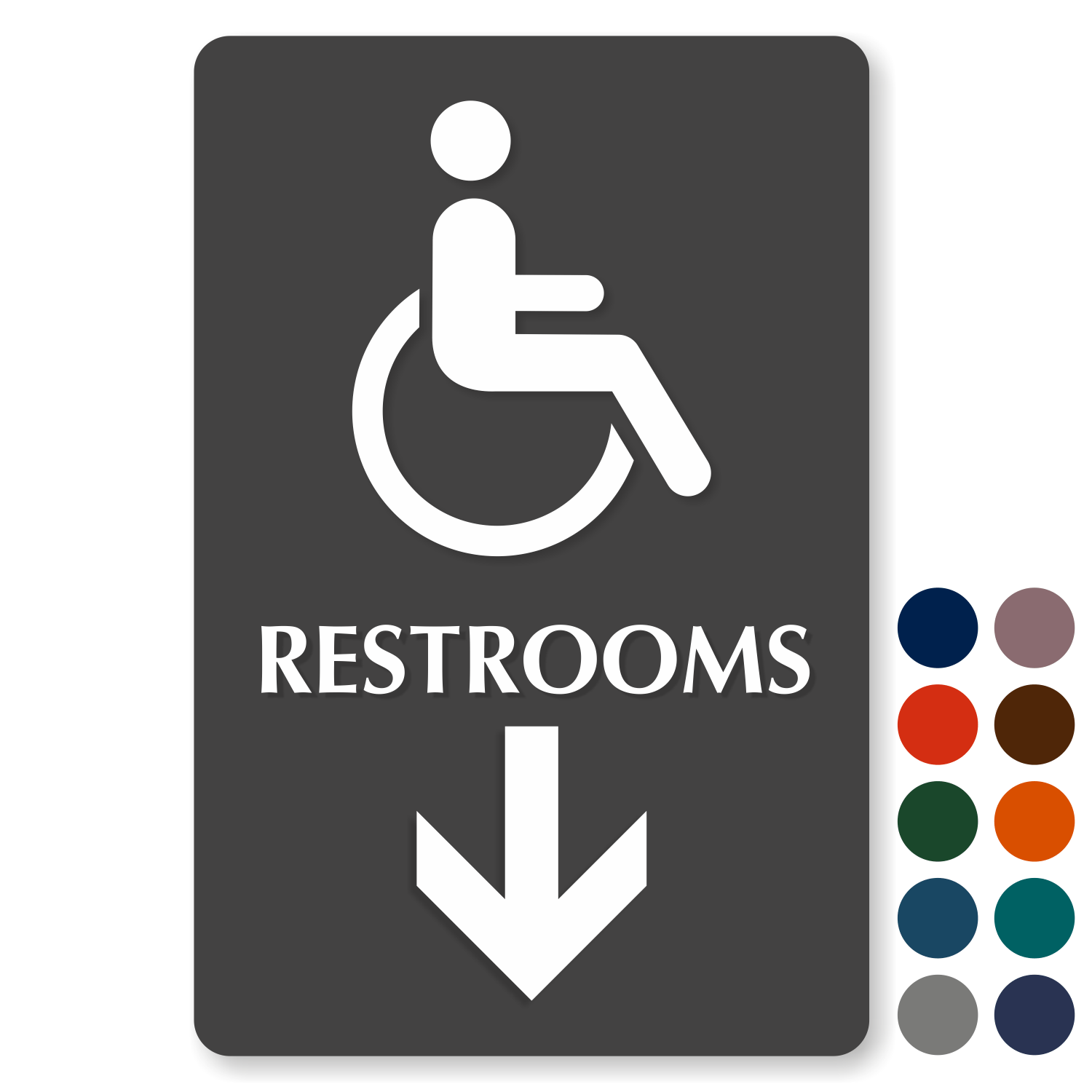 Directional Bathroom Signs | Directional Restroom Signs