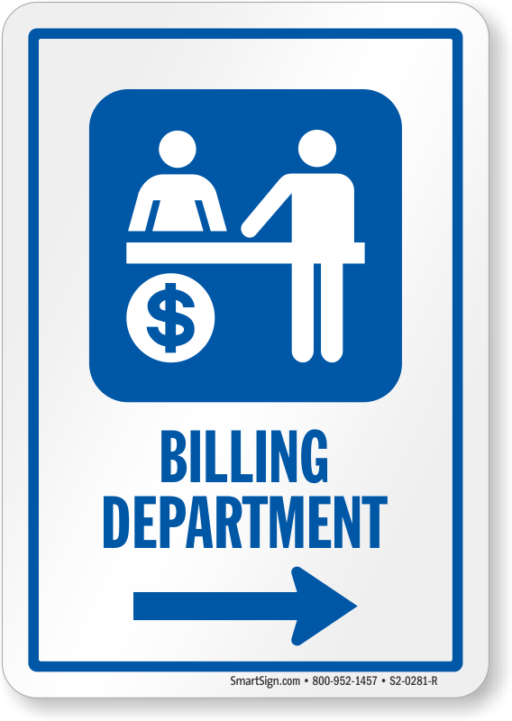 Billing Department Signs | Billing Department Door Signs