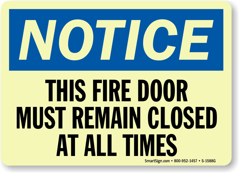 Fire Door Signs - Fire Exit Signs & Not A Fire Exit Signs