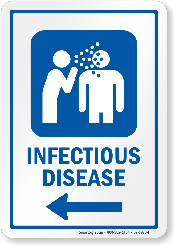 Infectious Diseases Sign | Infectious Diseases Door Signs