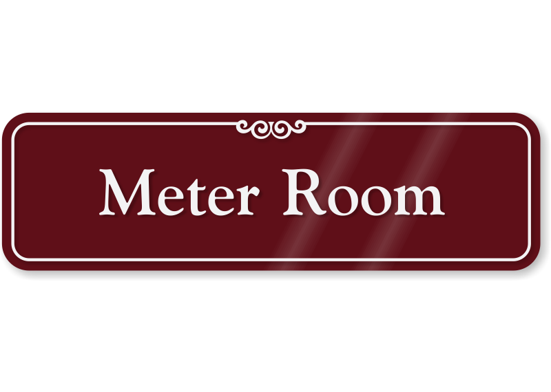 Meter Room ShowCase™ Wall Sign, SKU: SE-2441