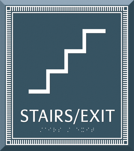 Braille Stairs Signs | Braille Exit Stair Signs