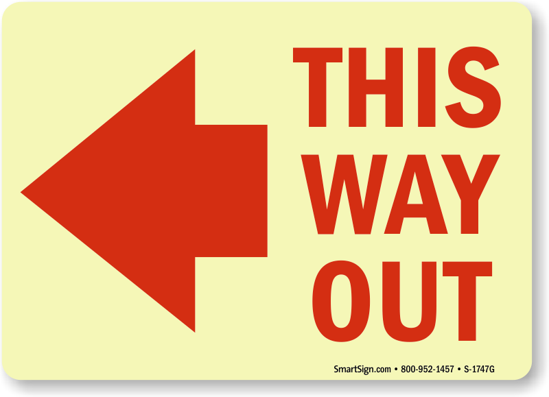 This Way Out Signs | Exit Signs | Glow Signs