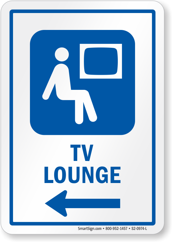 TV Lounge Signs | TV Lounge Door Signs