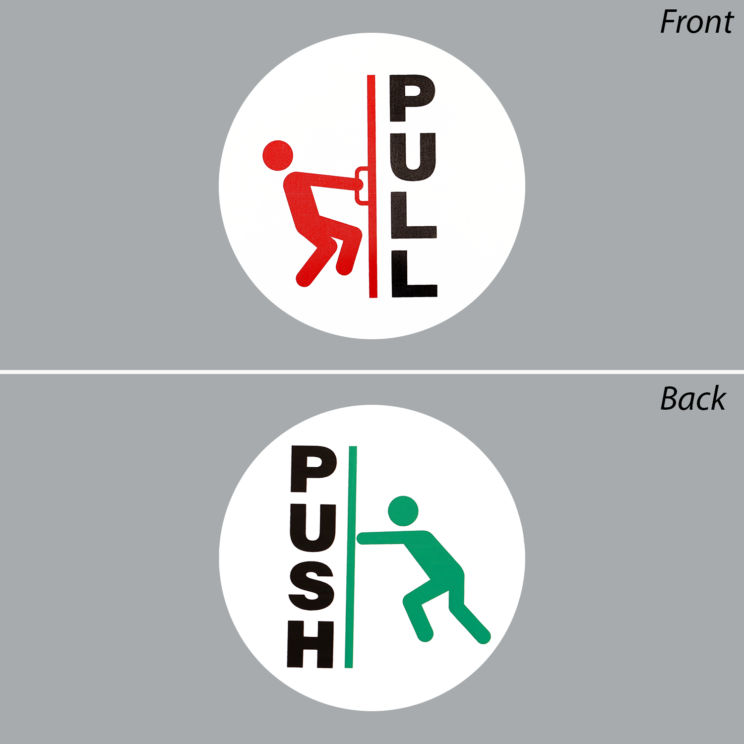 2 Sided Pull Push Glass Decal, SKU - LB-2148