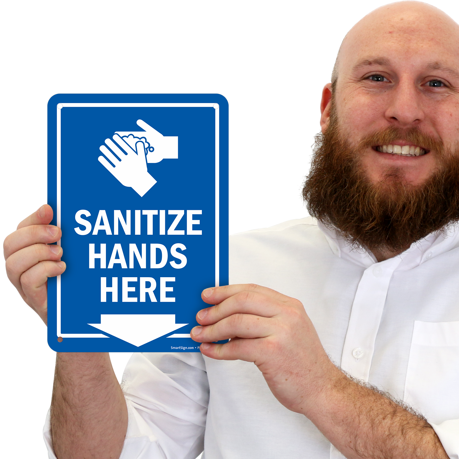Sanitize Hands Sign Here