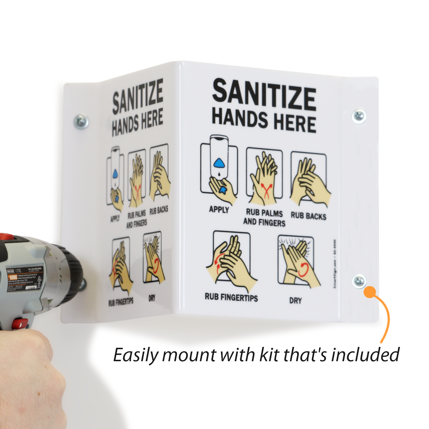 Hand Sanitizer Available Here Projecting Sign
