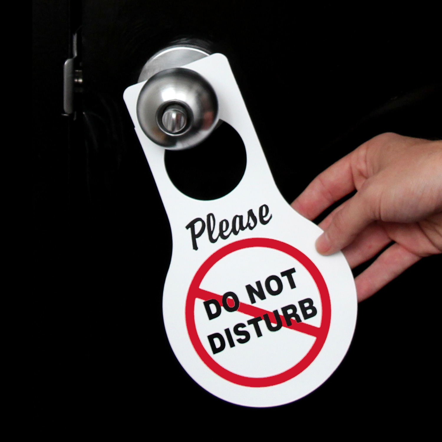 Please Do Not Disturb Plastic Door Hanger 8 875 X 5 Inches Signs SKU 