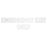 Die Cut Emergency Exit Only Glass Decal Labels, SKU: LB-1700