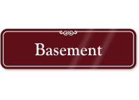 Basement Sign - Designer Door Sign, SKU: SE-5133