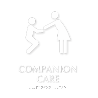 Companion Care TactileTouch Braille Sign, SKU: SE-6521