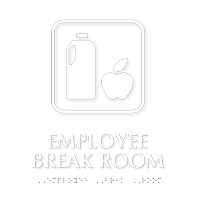 Braille Employee Break Room Sign, SKU: SB-0443
