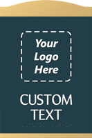 Braille Esquire Sign With Custom Symbol And Text, SKU: SE2-3118