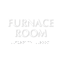 Furnace Room Sign with Braille, SKU: SB-0489